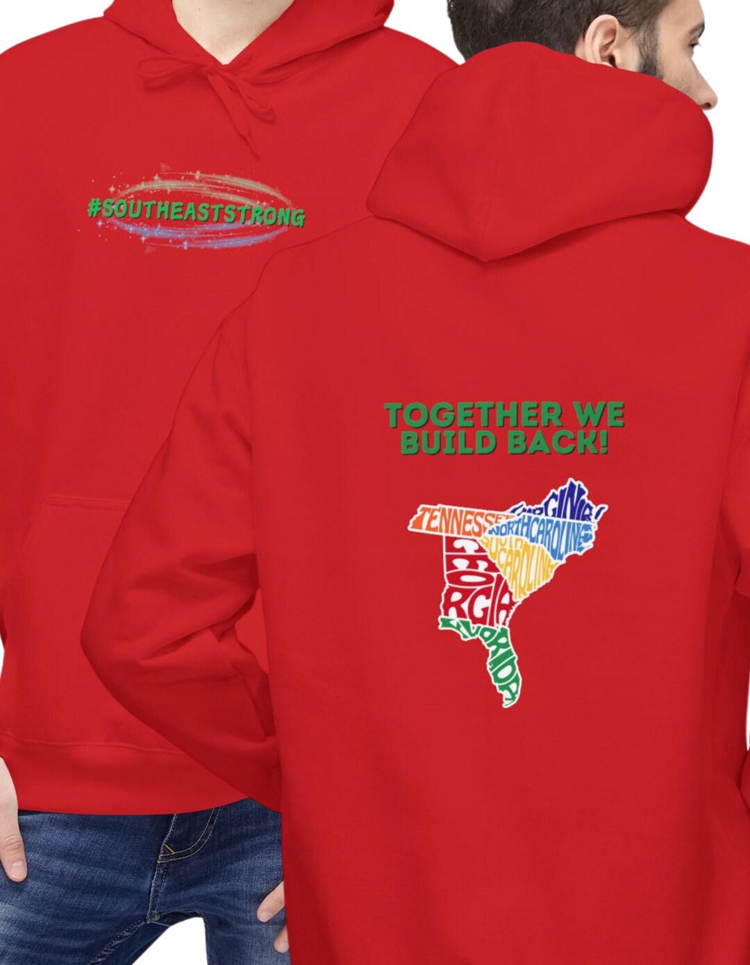 Southeast Strong, Together We Build Back Hoodie, Hurricane Relief ...