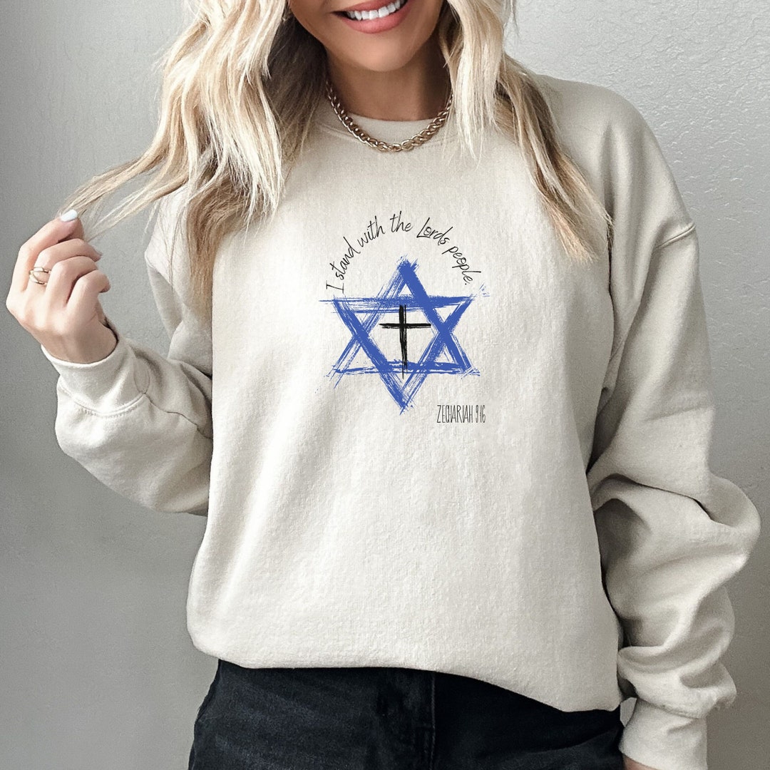 Stand With Israel Sweatshirt, Unisex Support Israel Crewneck - Etsy