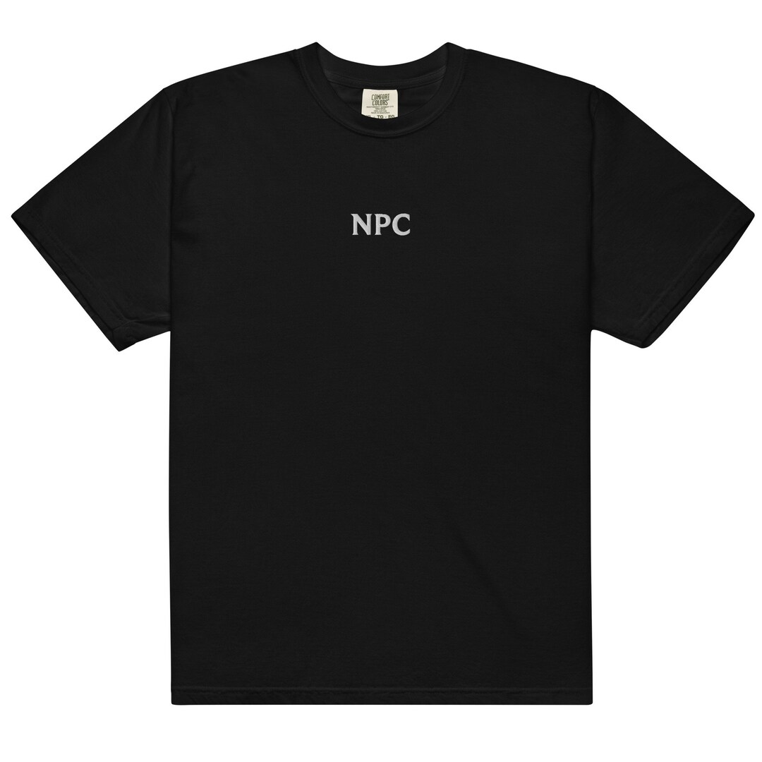 NPC Shirt - Embroidered T-shirt for Gamers - Etsy