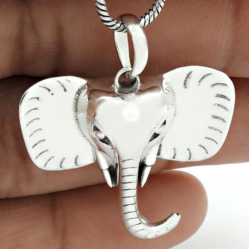925 Sterling Silver Elephant Pendant: Good Luck Amulet, Exclusive Gift ...