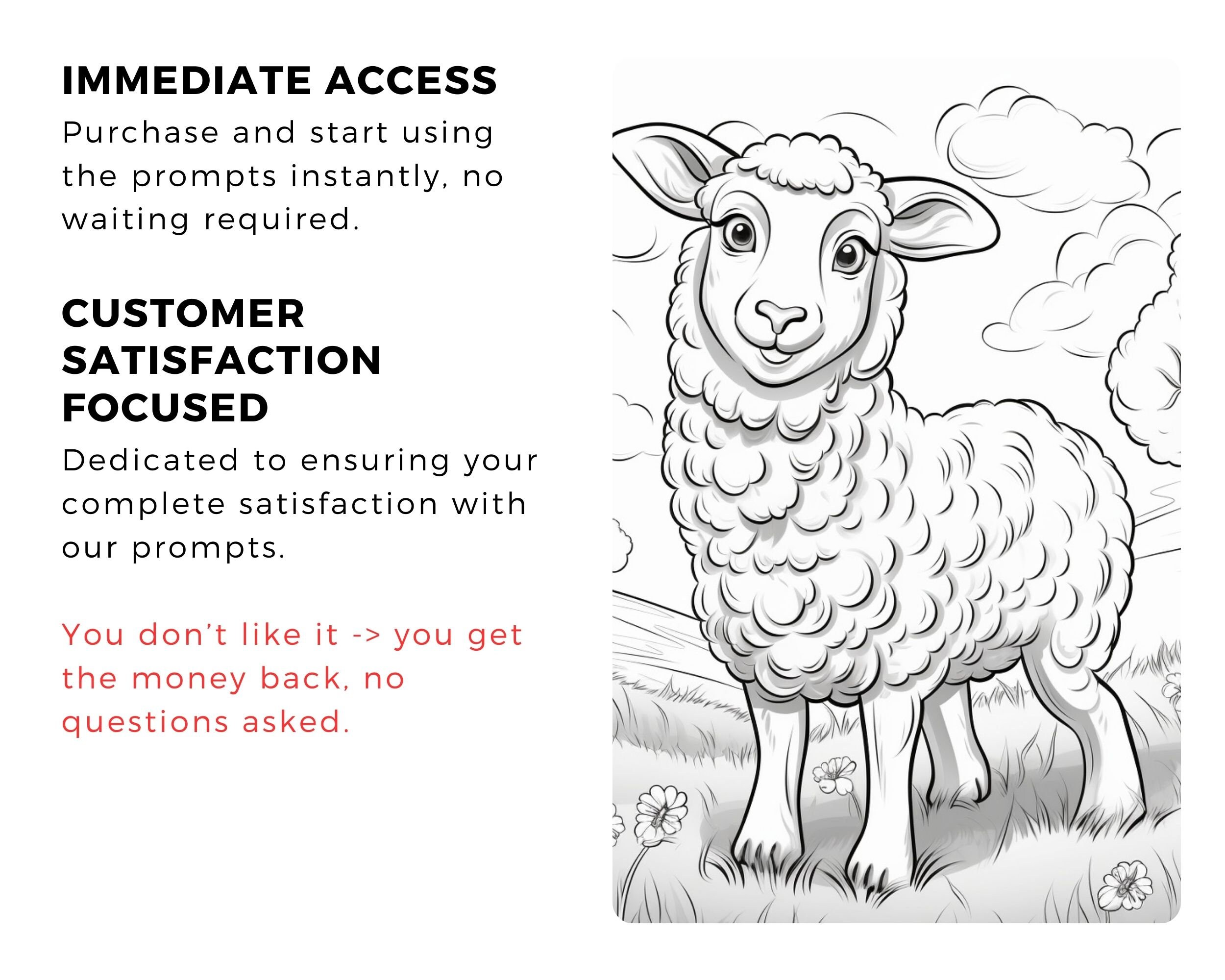 Coloring Pages Set of 200+ Prompts and Example Images | Midjourney ...