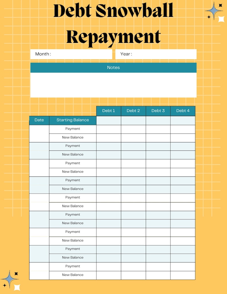 Debt Snowball Spreadsheet, Debt Snowball, Snowball Debt Tracker ...