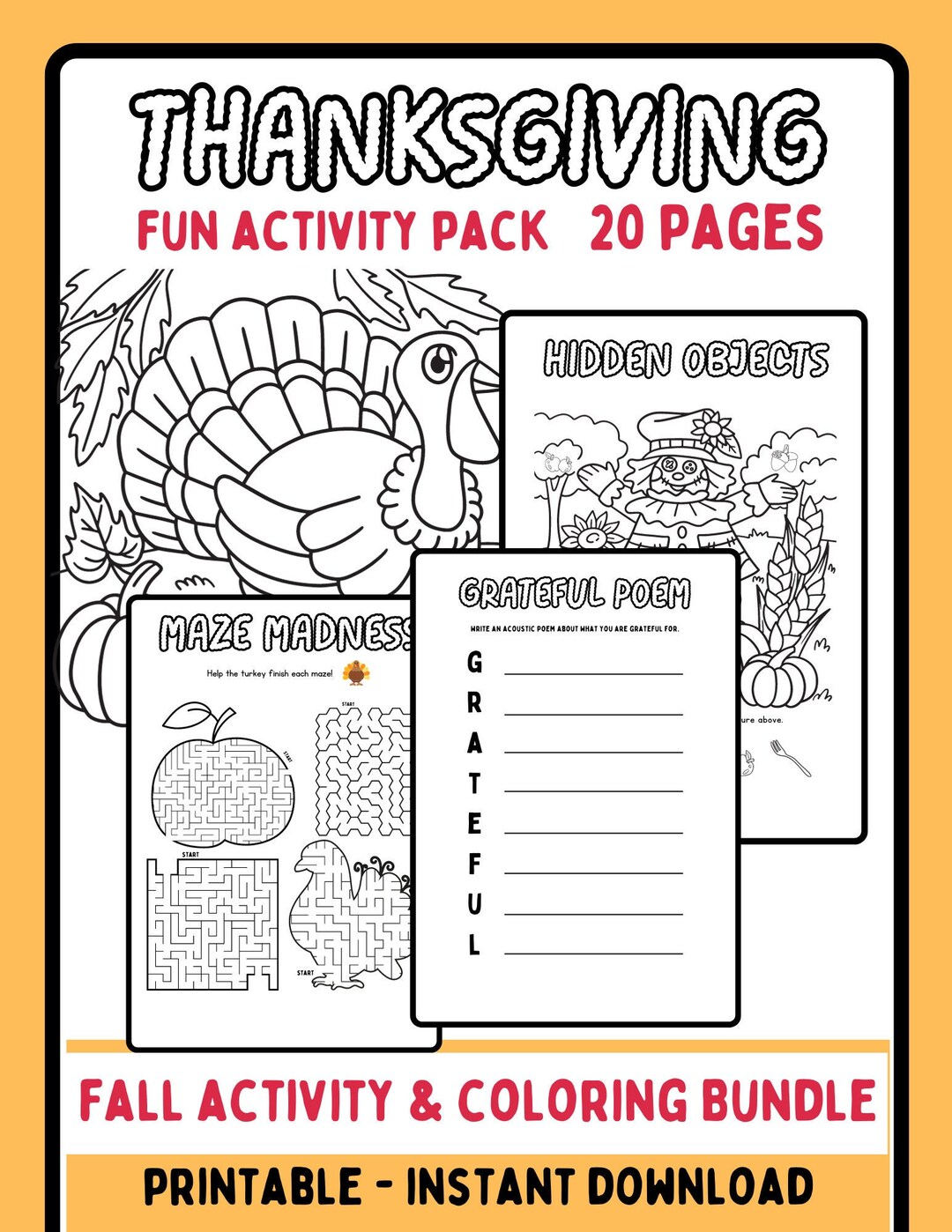 PDF Thanksgiving Coloring, Thanksgiving Coloring Sheets, Coloring ...
