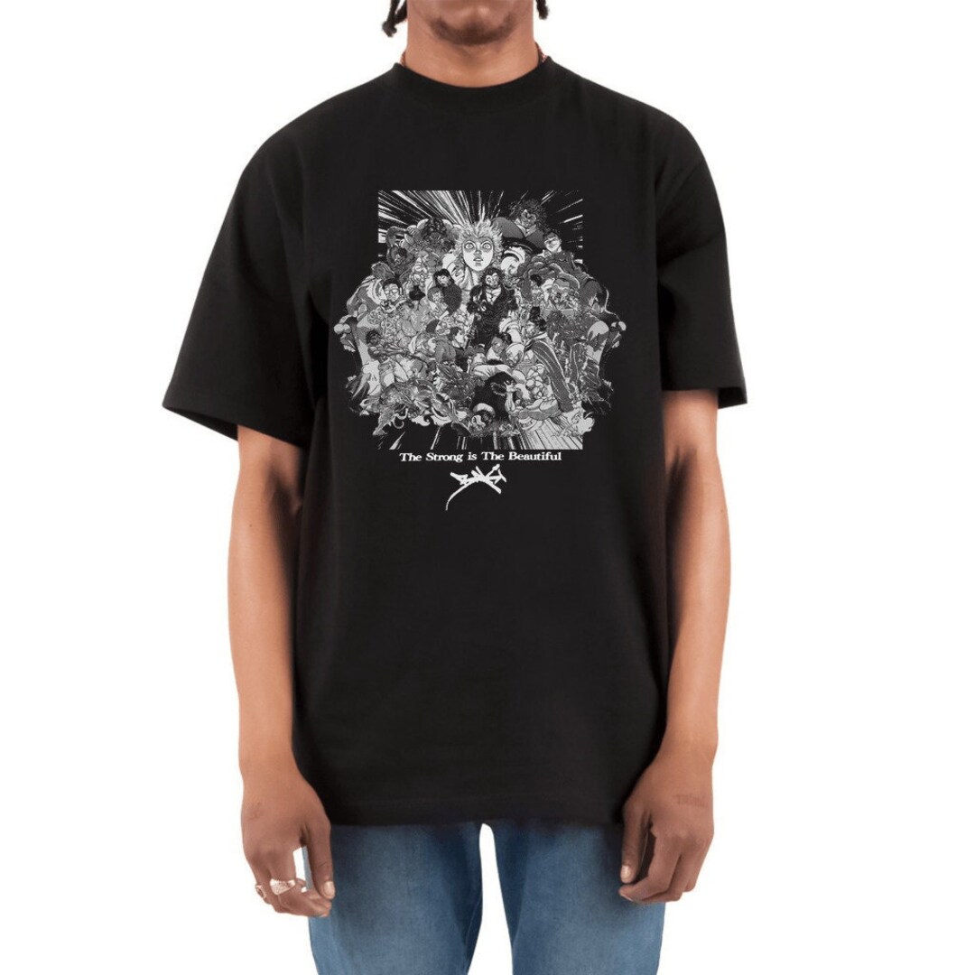 Baki 30th Anniversary Shirt - the Strong is the Beautiful - BLACK ...