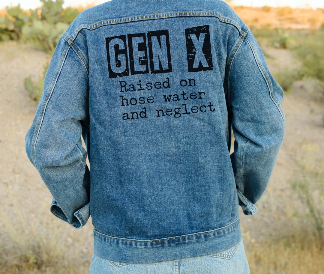 Gen X Denim Jacket, Gen X Oversized Unisex Denim Jacket, Raised on Hose ...