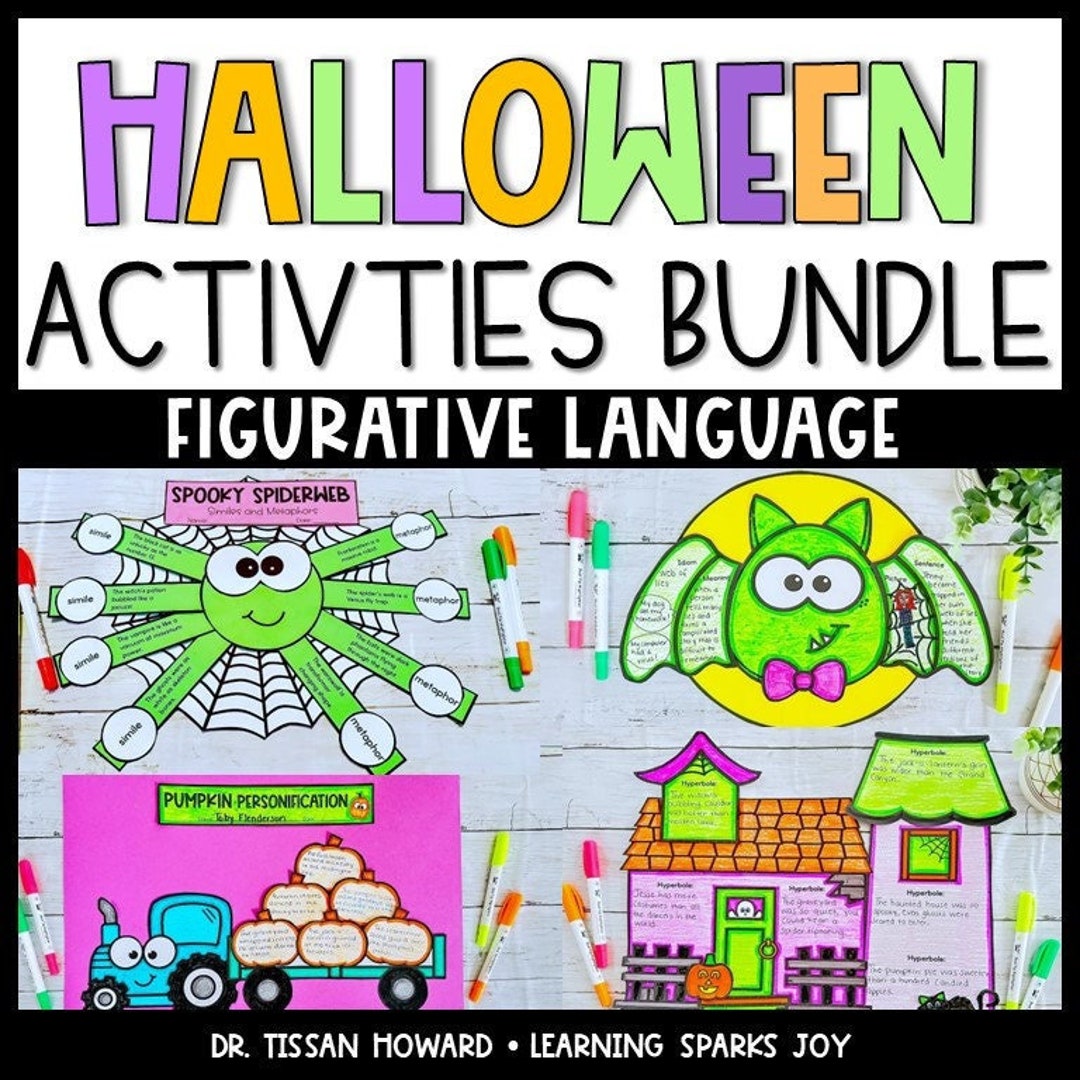 Halloween Figurative Language BUNDLE | Halloween Crafts - Etsy