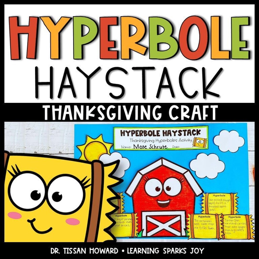 Thanksgiving Craft Hyperbole Worksheets and Activity November Craft - Etsy