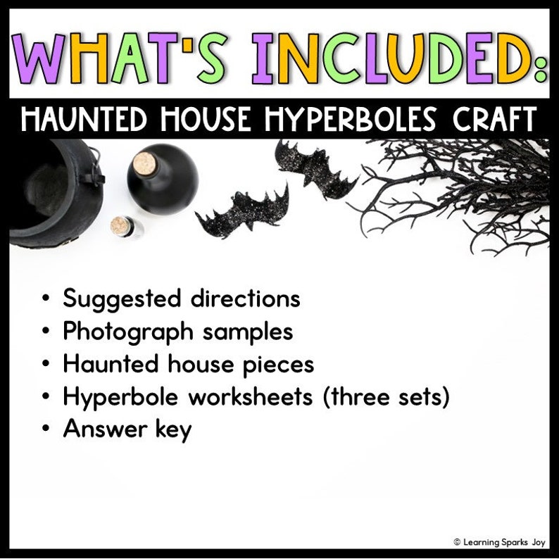 Haunted House Craft | Hyperbole Worksheets | Halloween Figurative ...