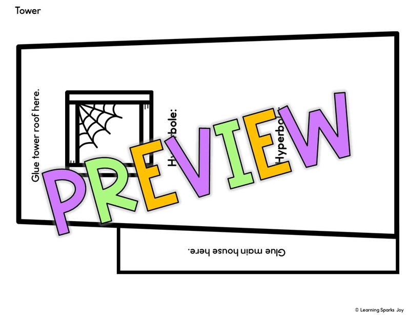 Haunted House Craft | Hyperbole Worksheets | Halloween Figurative ...