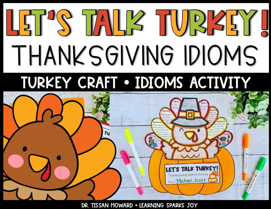 Thanksgiving Craft Turkey Craft Idioms Activity - Etsy