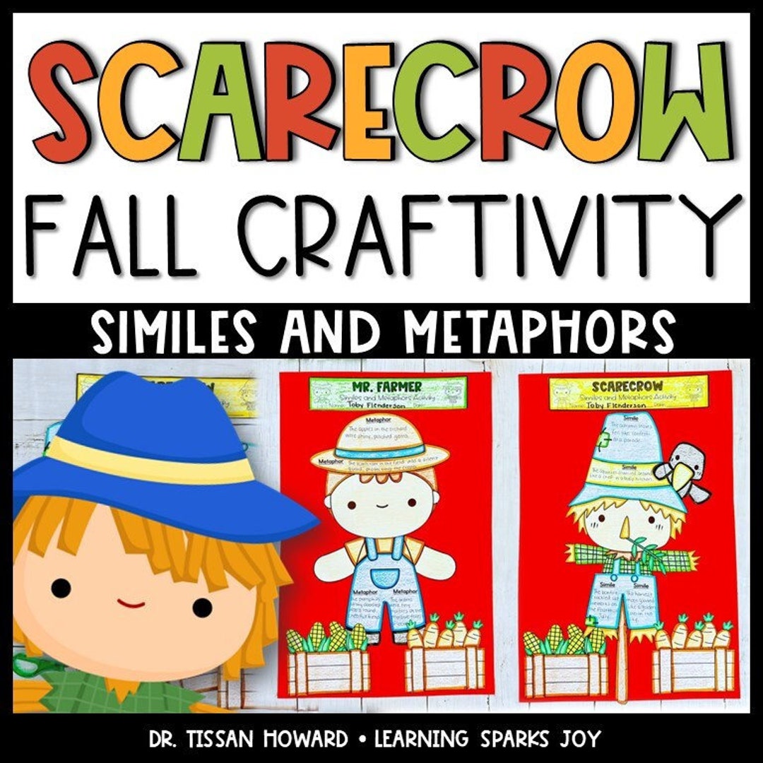 Thanksgiving Craft | Scarecrow Craft | Similes and Metaphors - Etsy