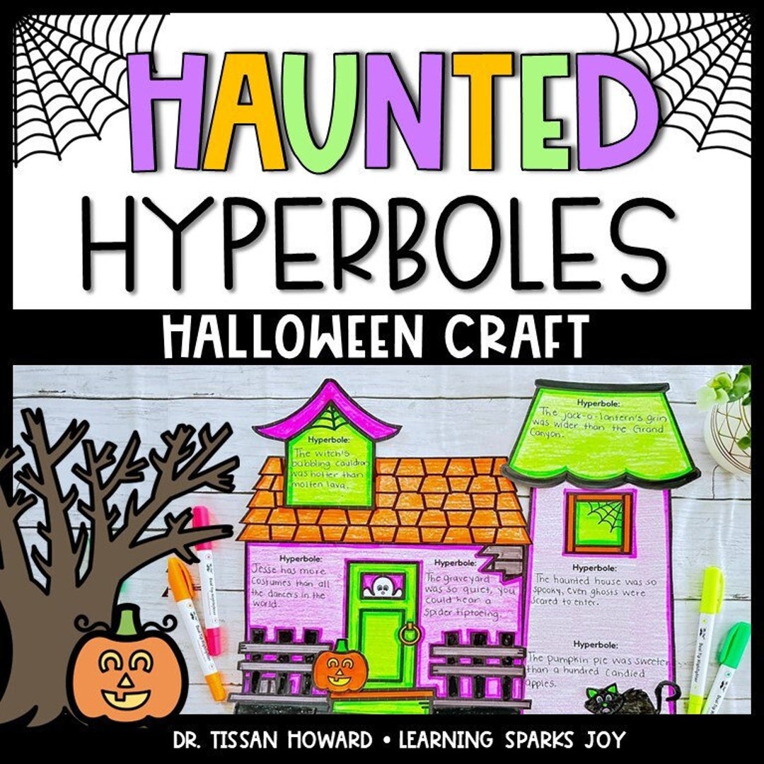 Haunted House Craft | Hyperbole Worksheets | Halloween Figurative ...