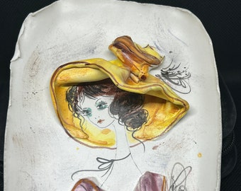 Vintage Emilio Tezza La Genziana Signed Italian Porcelain Girl in Blue ...