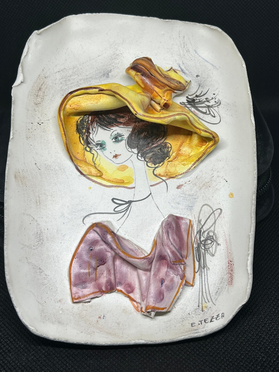 Rare Emilio Tezza Ceramic Relief Tile - Etsy