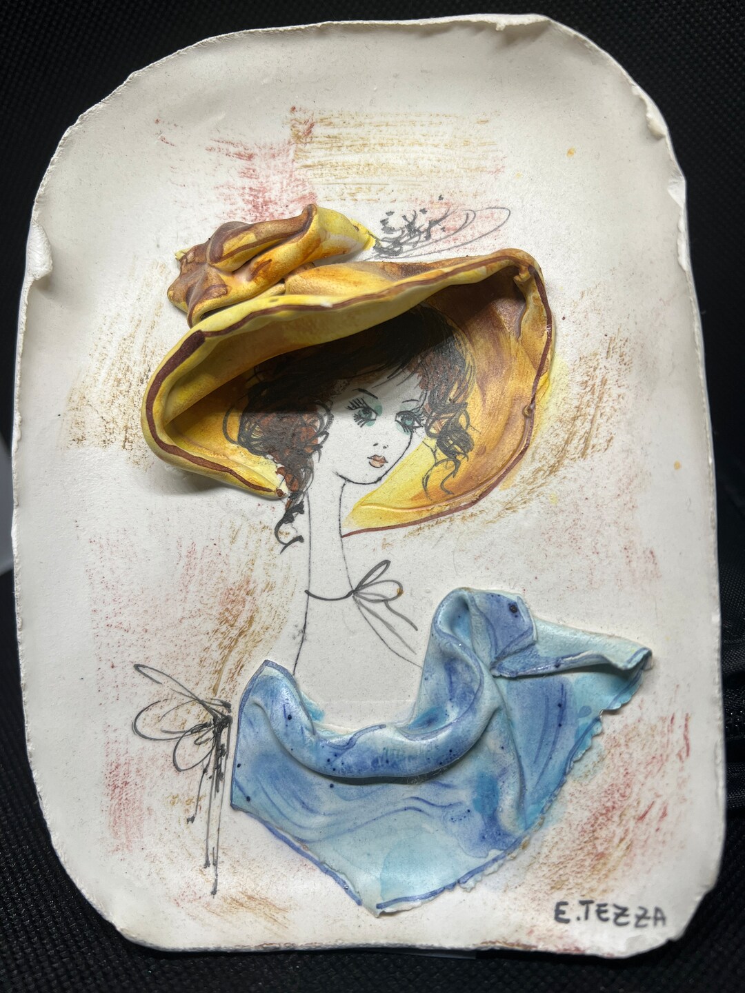 Rare and Vintage Emillio Tezza Porcelain Tile - Etsy