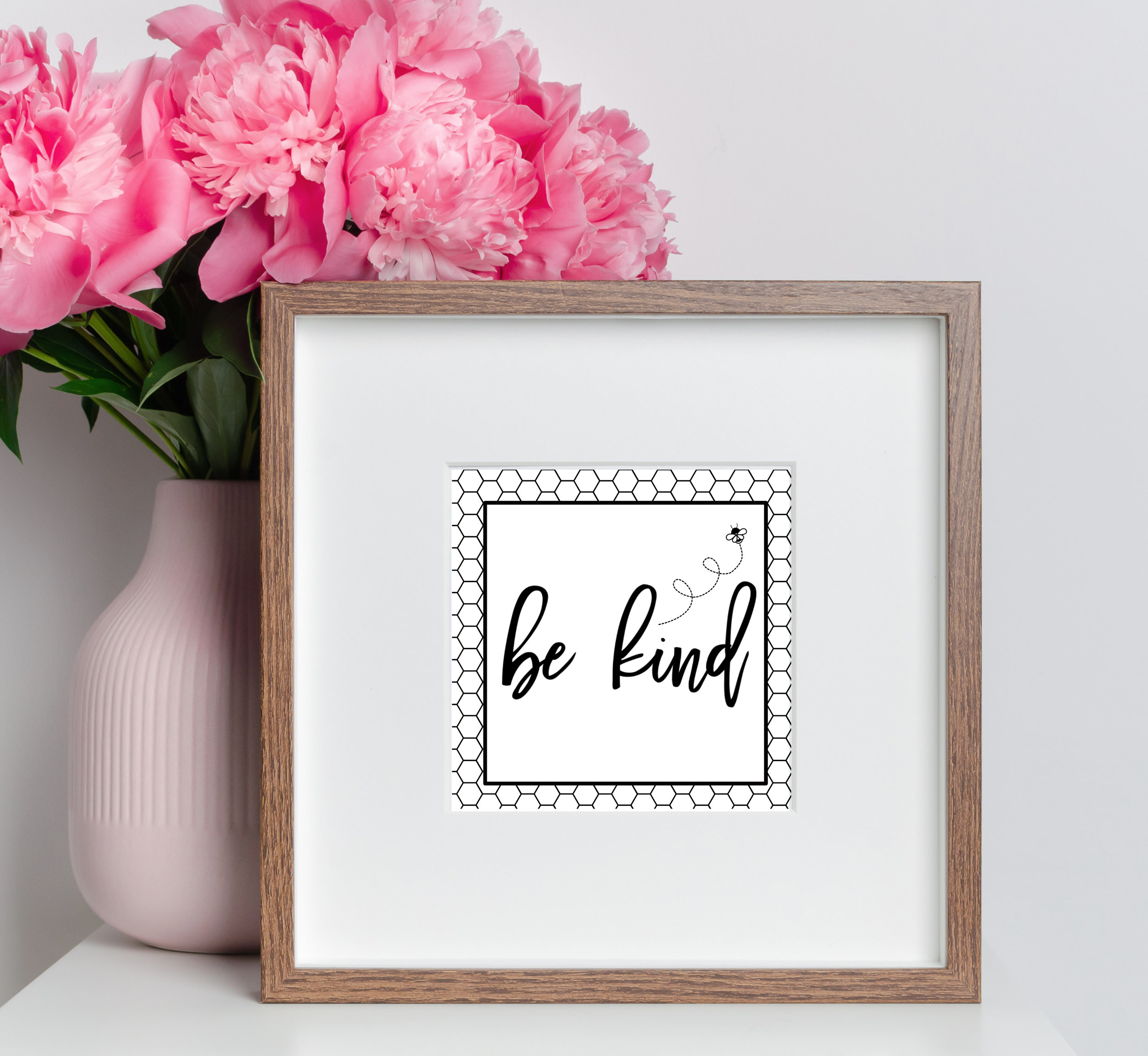 Be Kind Sign Digital Download Diy Printable Saying With Bee and ...