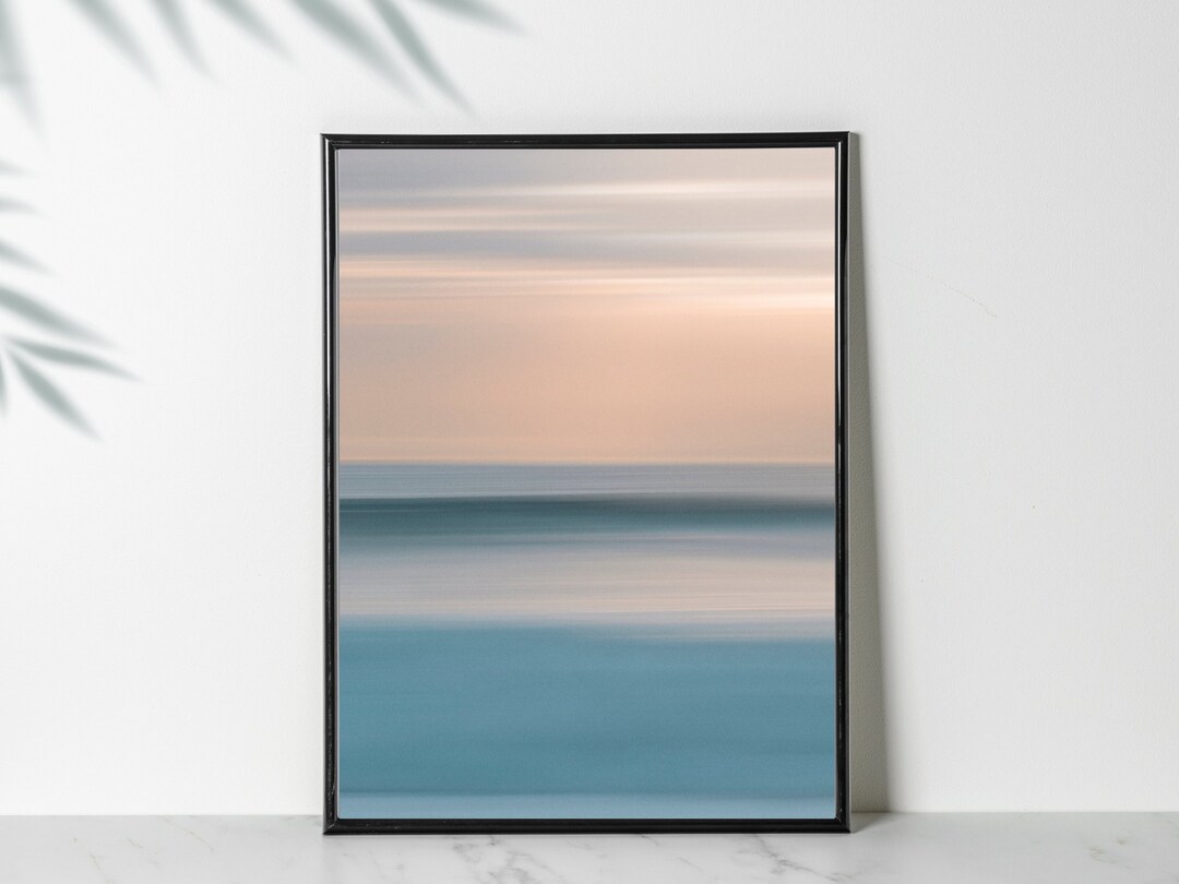 Ocean Sunset Printable, Neutral Wall Art, DIY Digital Instant Download ...