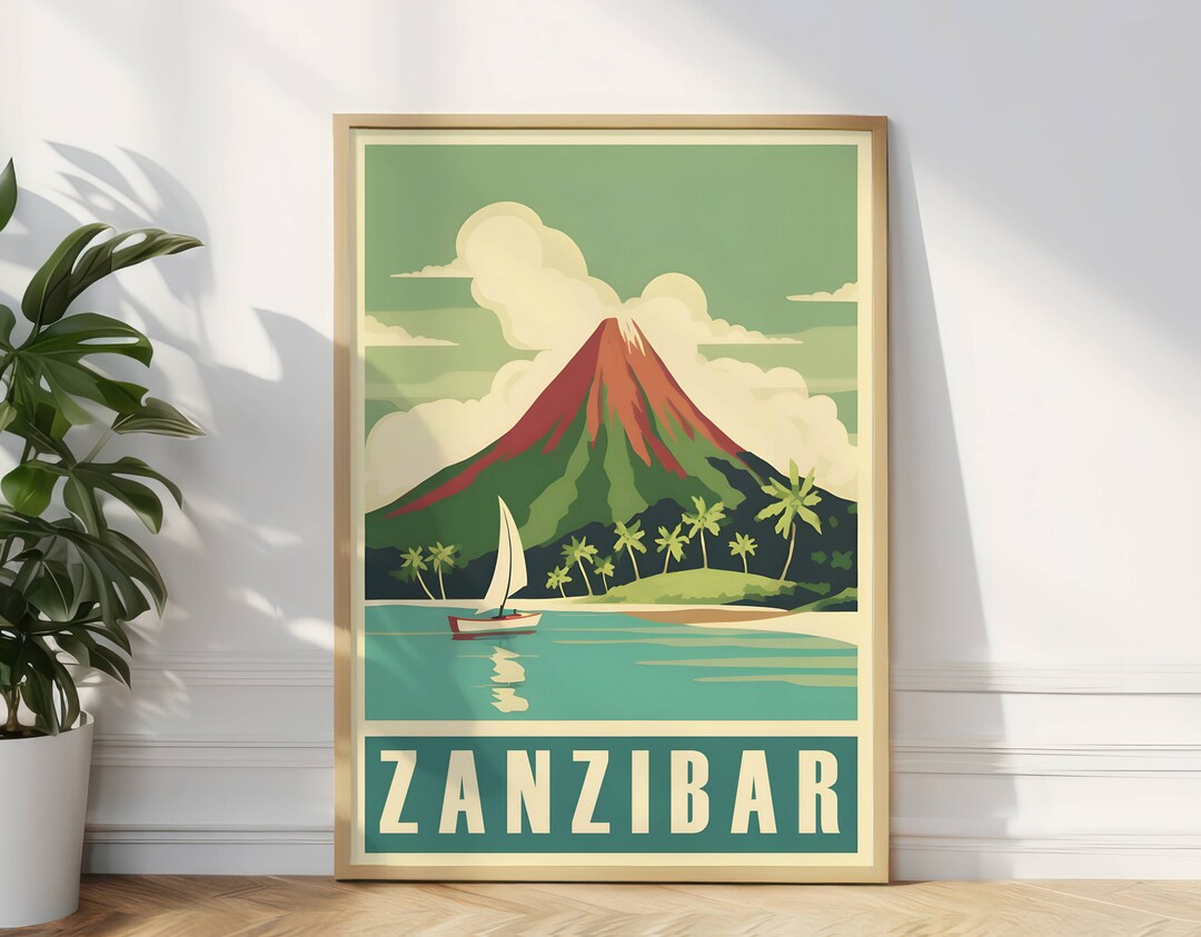 Zanzibar Travel Poster, Zanzibar Digital Print Poster, Zanzibar Digital ...