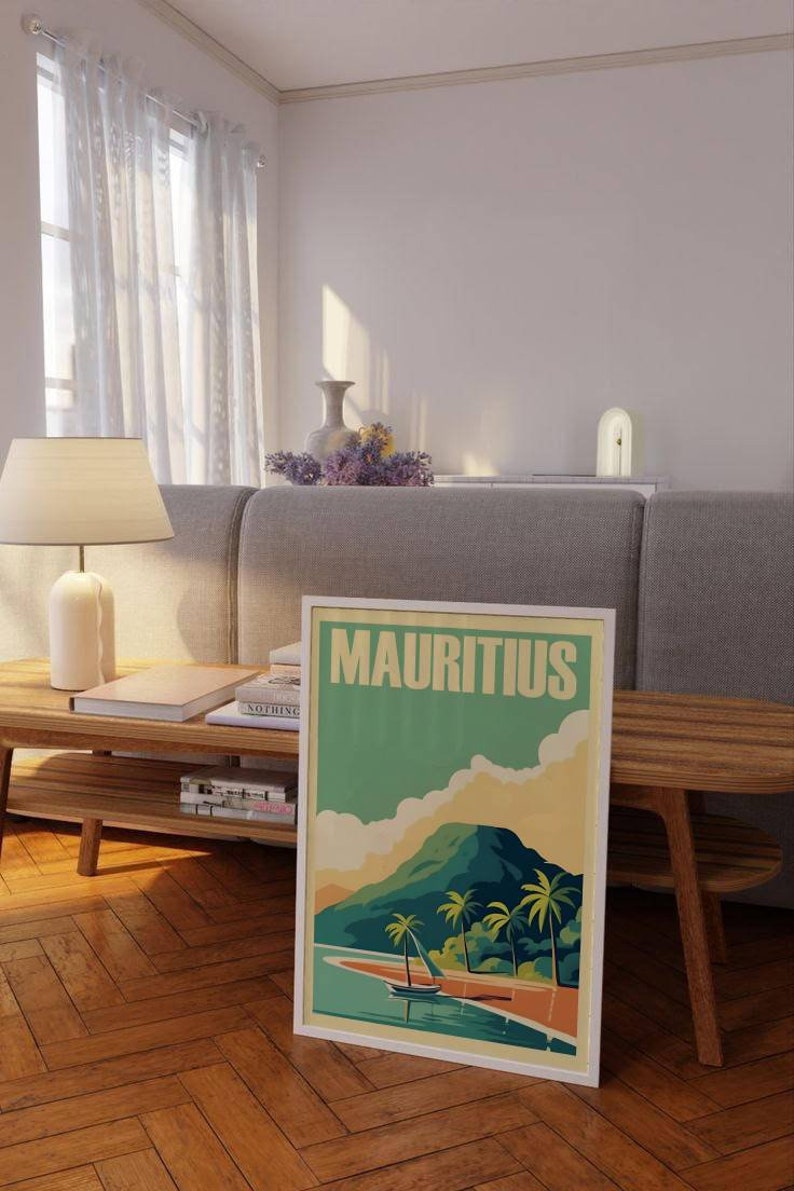 Mauritius Travel Poster, Mauritius Island Poster, Mauritius Landscape ...