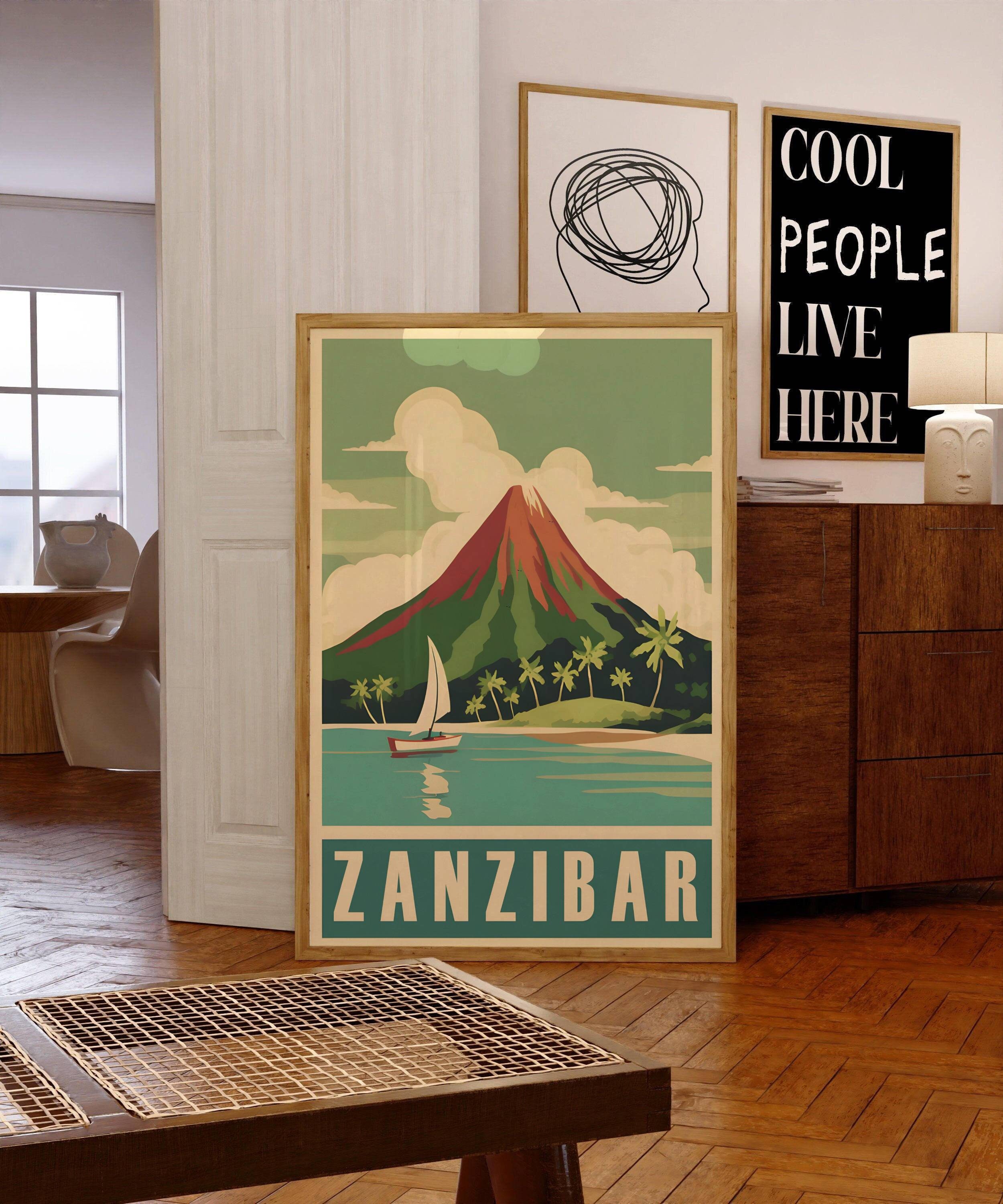 Zanzibar Travel Poster, Zanzibar Digital Print Poster, Zanzibar Digital ...