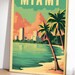 Miami Vibes Digital Print, Miami Skyline Art Print, Miami Beach Digital ...