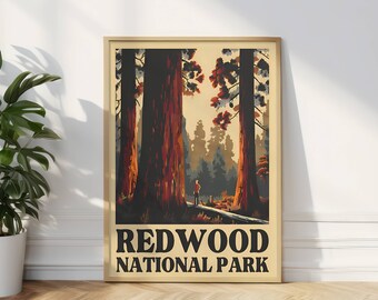 Redwood National Park Digital Download, Redwood National Park Poster ...