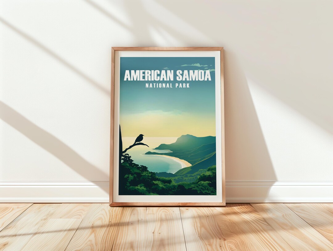 American Samoa Poster National Park Travel Print American Samoa Gift ...