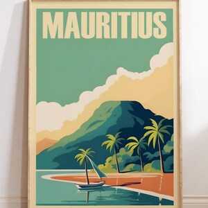 Mauritius Travel Poster, Mauritius Island Poster, Mauritius Landscape ...