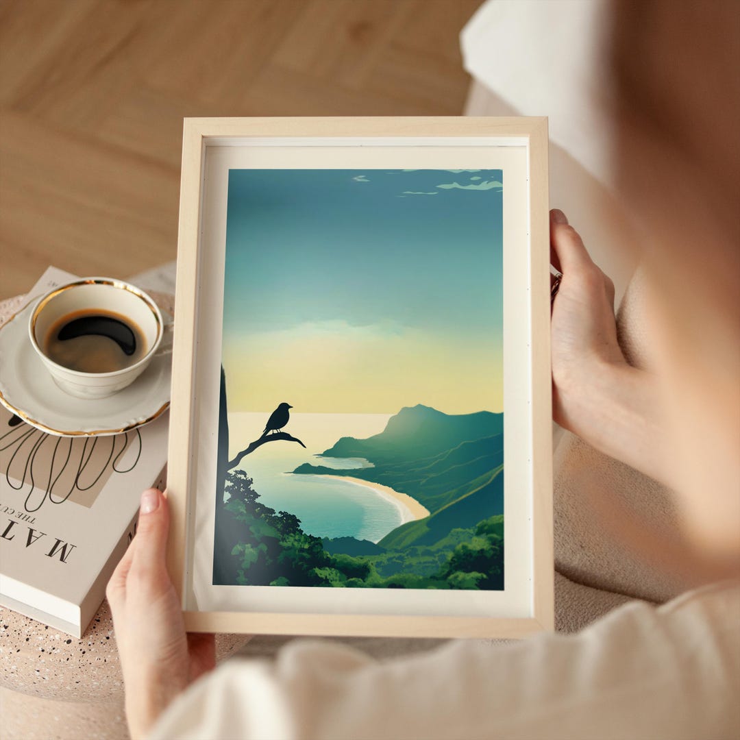 American Samoa Poster Coastal Travel Print Pola Island National Park ...