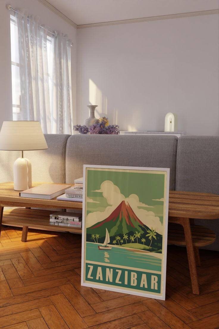 Zanzibar Travel Poster, Zanzibar Digital Print Poster, Zanzibar Digital ...