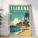 Tijuana Vintage Travel Poster, Tijuana Cityscape Digital Print, Mexican ...