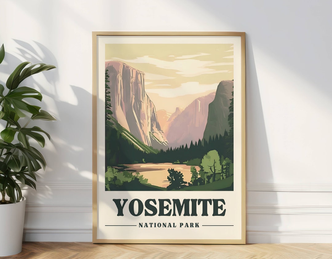 Yosemite National Park Printable Wal Art, Yosemite Digital Download ...