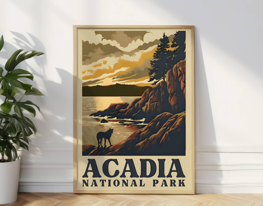 Acadia National Park Poster, Acadia National Park Wall Art, Acadia ...