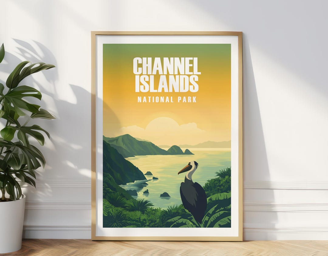 Channel Islands Poster California Travel Print Anacapa Island National ...