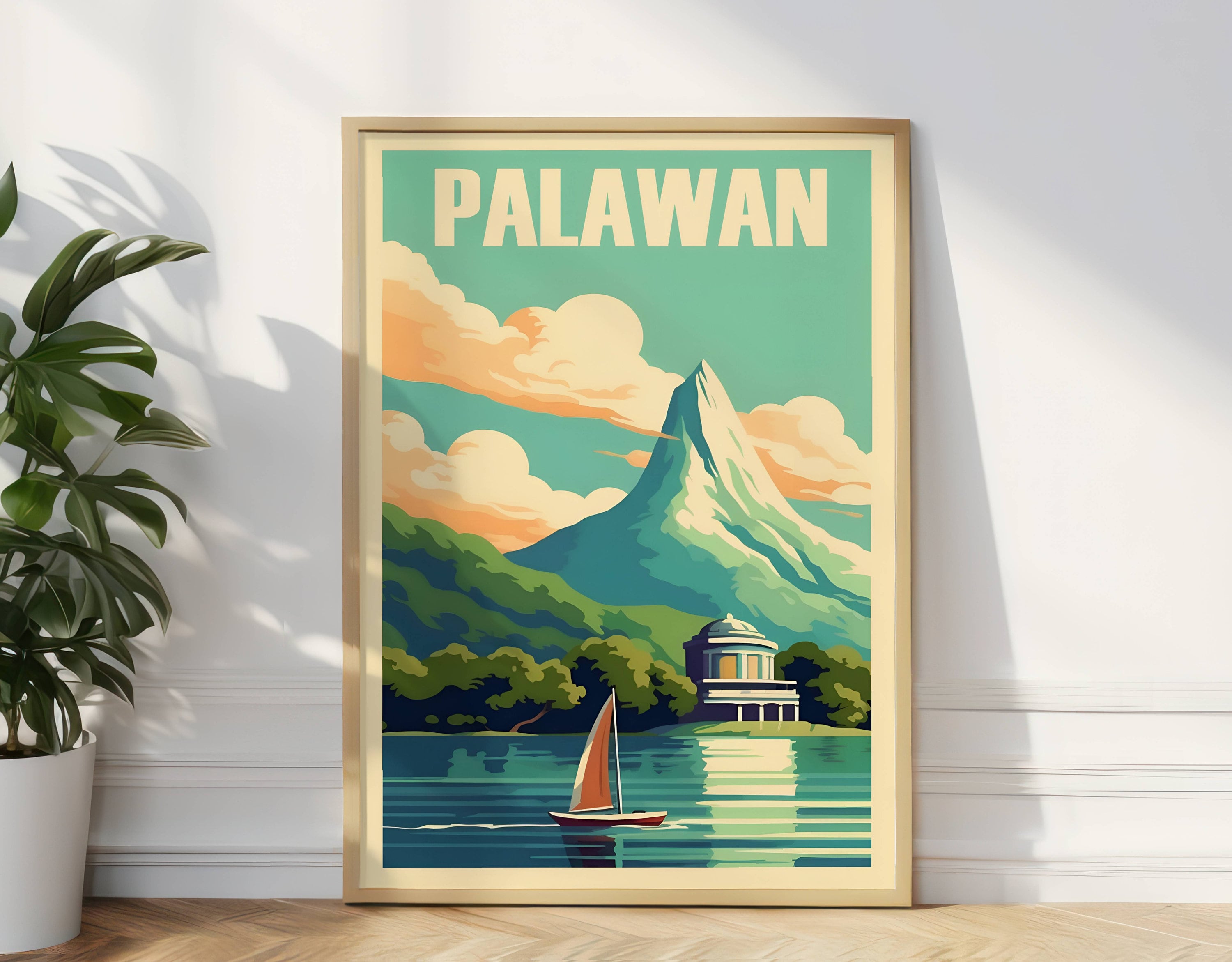 Palawan Island Poster, Palawan Travel Poster, Philippines Palawan Print ...