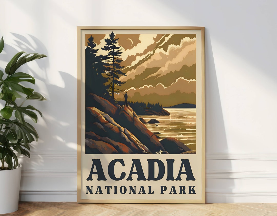 Acadia National Park Digital Print, Acadia Digital Art, Acadia Digital ...