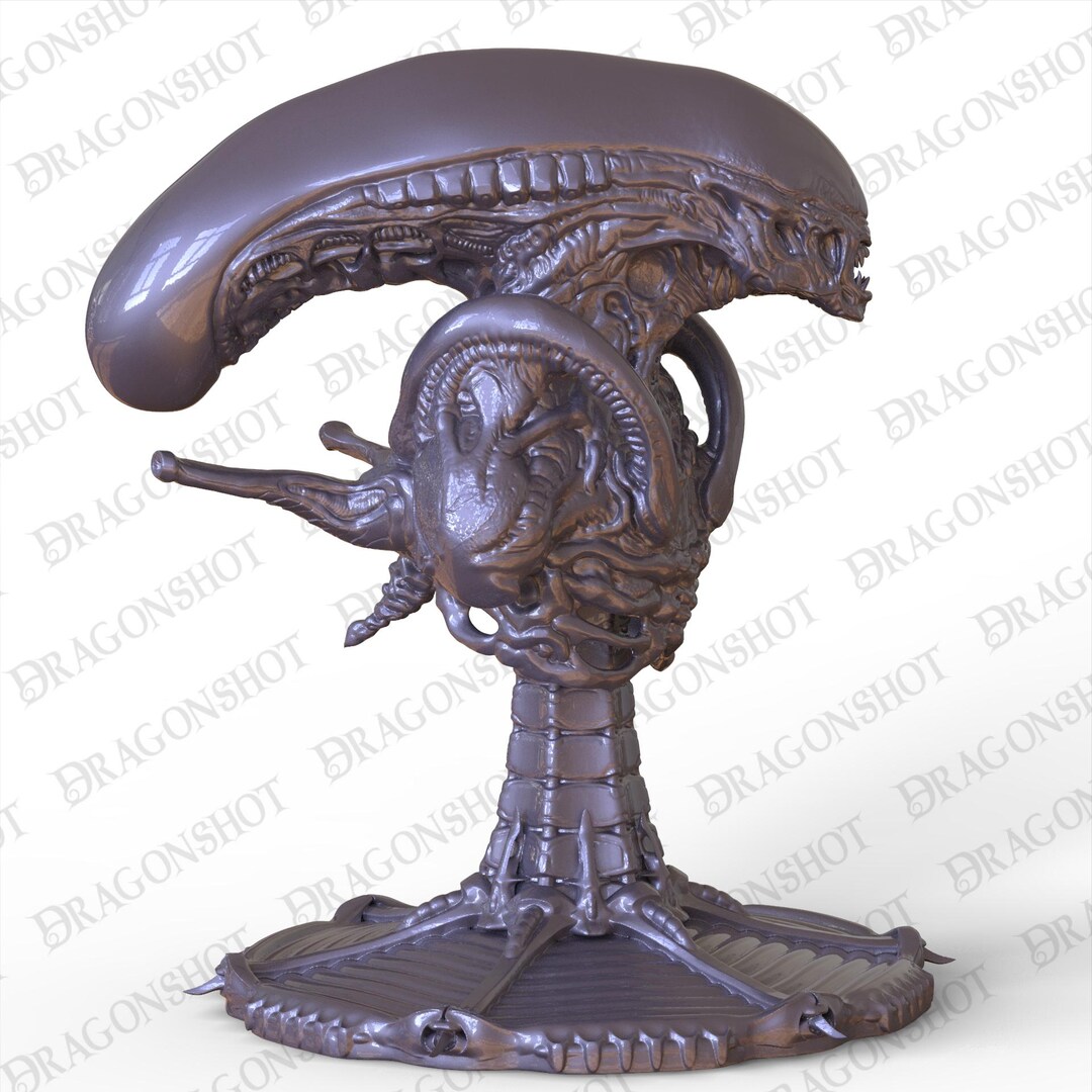 3D STL File H.R. Giger's Alien Model Intricate Digital Sculpture for 3D ...