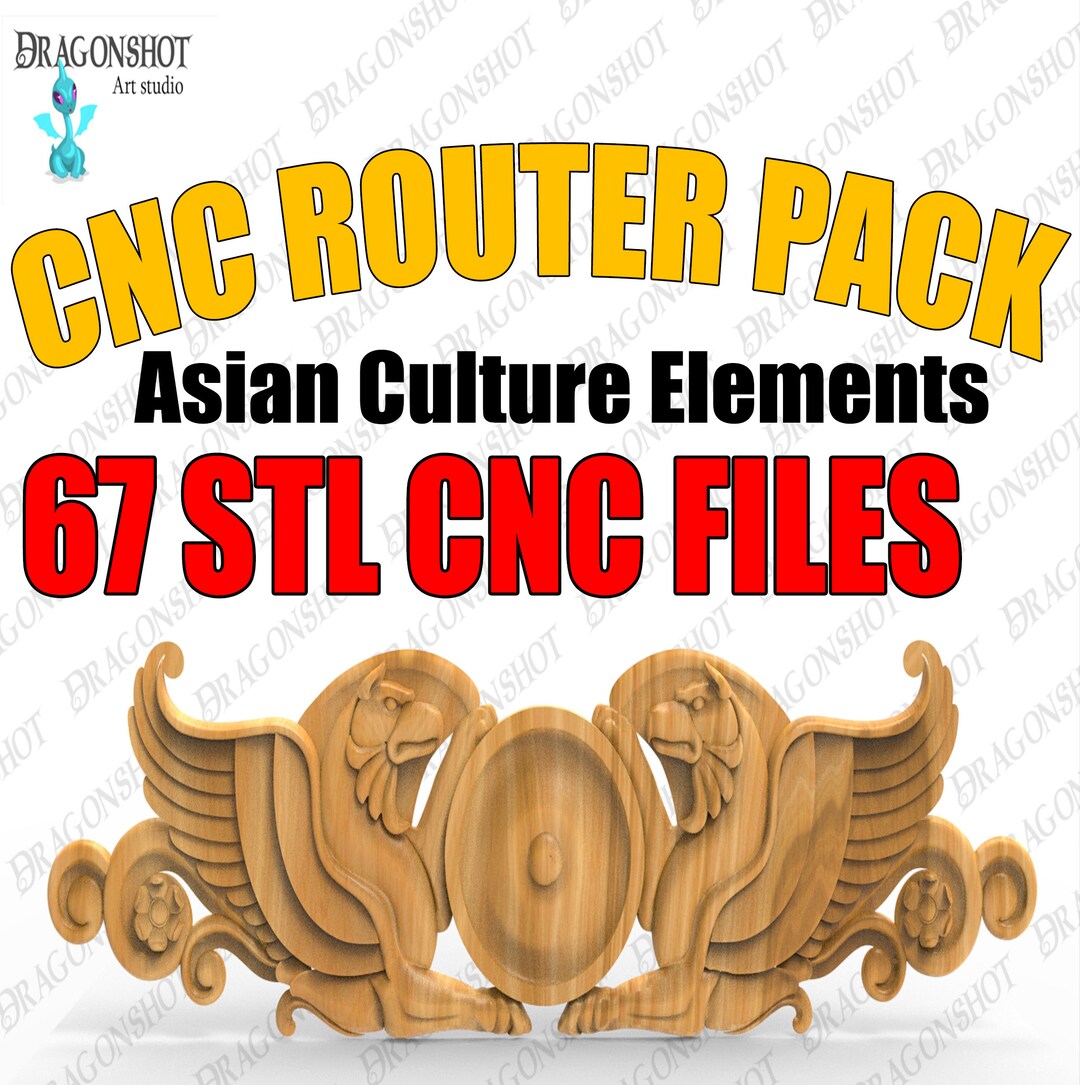 CNC Router STL Files Pack 67 Asian Culture Collection for CNC ...