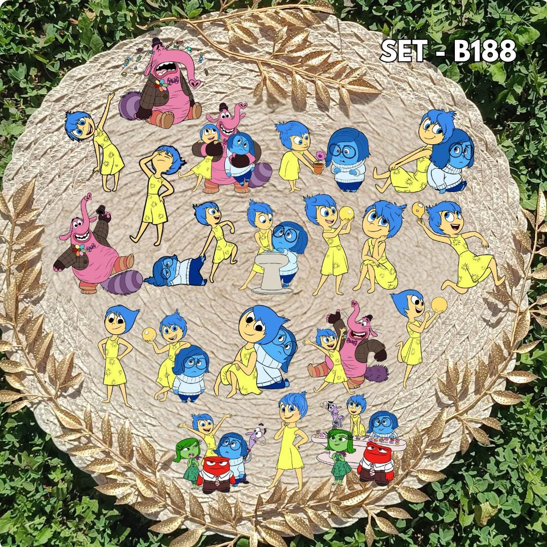 Inside Out Inspired Sticker Pack | Joy, Sadness & Anger Fan Art Vinyl ...