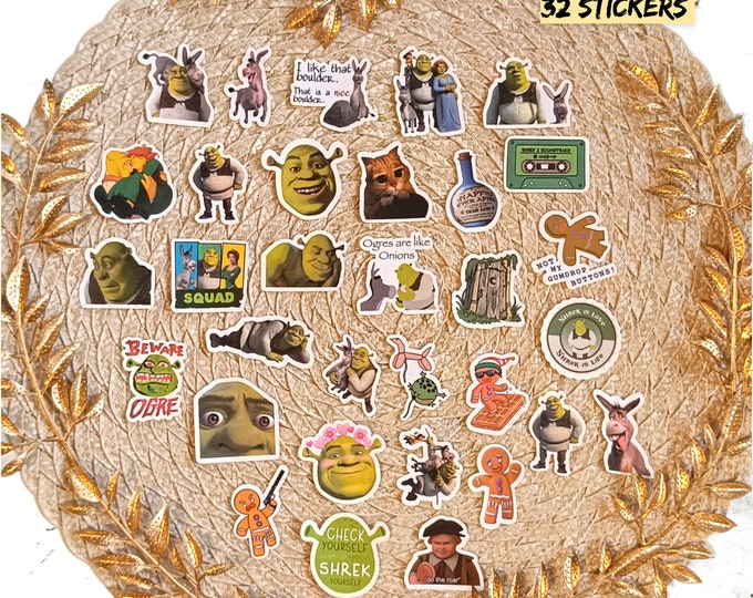 Shrek Sticker, Funny Sticker, Shrek Meme, Shrek Fanart, Donkey Sticker ...