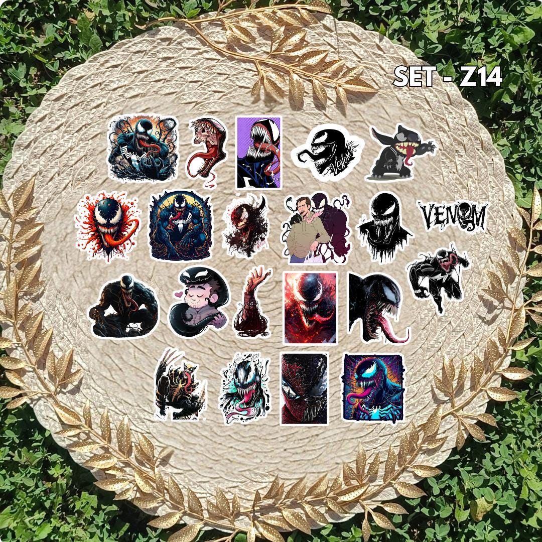 Venom-inspired Sticker Pack | Venom & Eddie Brock Marvel Vinyl Stickers ...