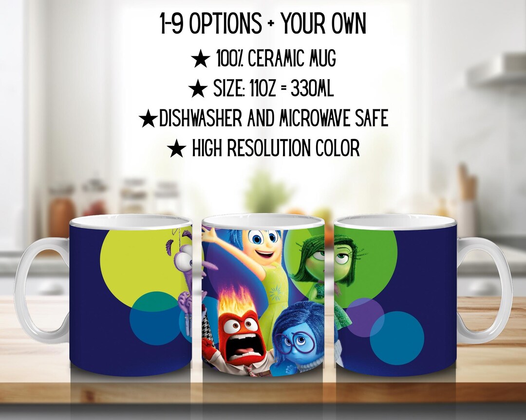 Inside Out, Disney Pack | 100% CERAMIC MUG, 11oz = 330ml - Etsy