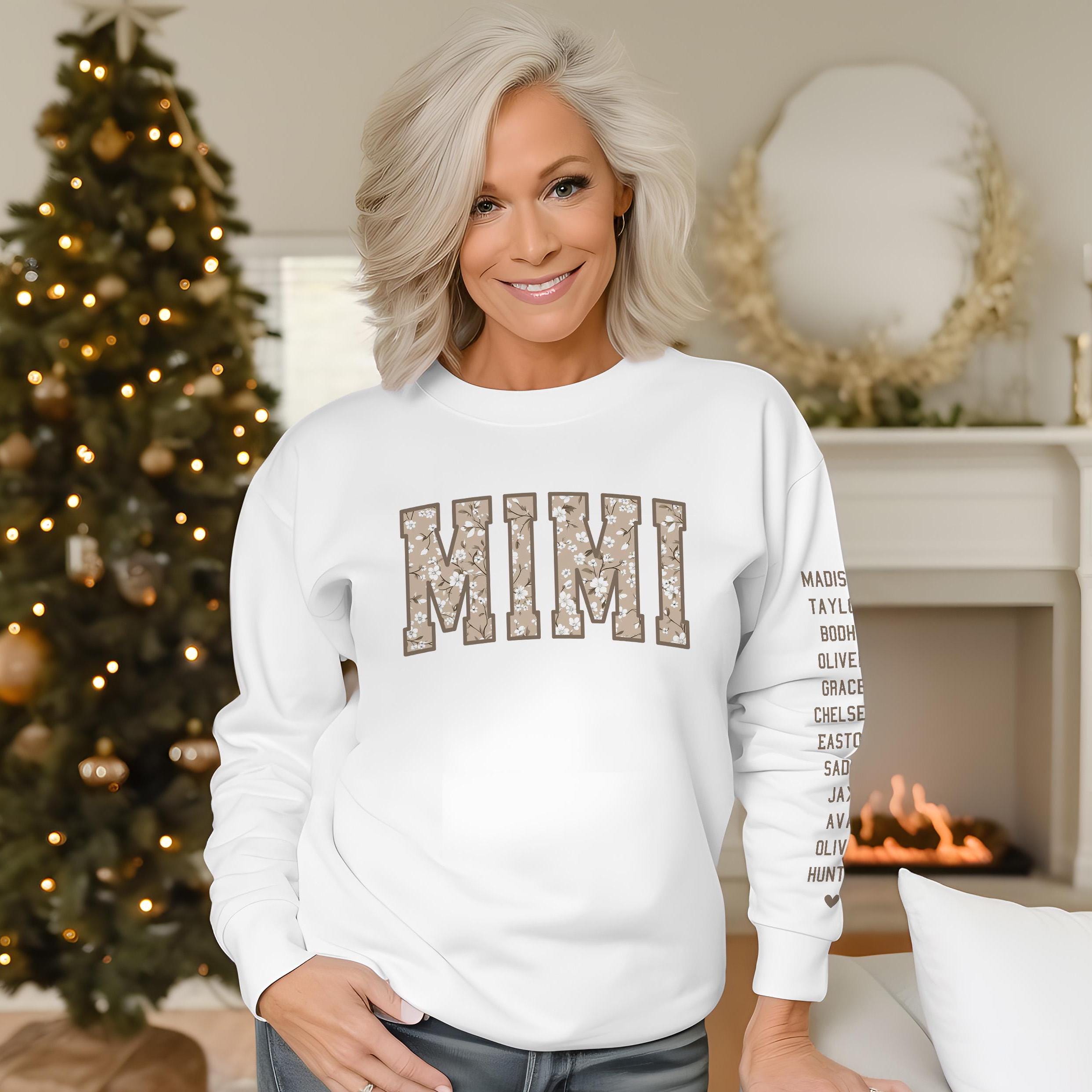 Personalized Mimi Sweatshirt Names on Sleeve Custom Mimi Gift From ...