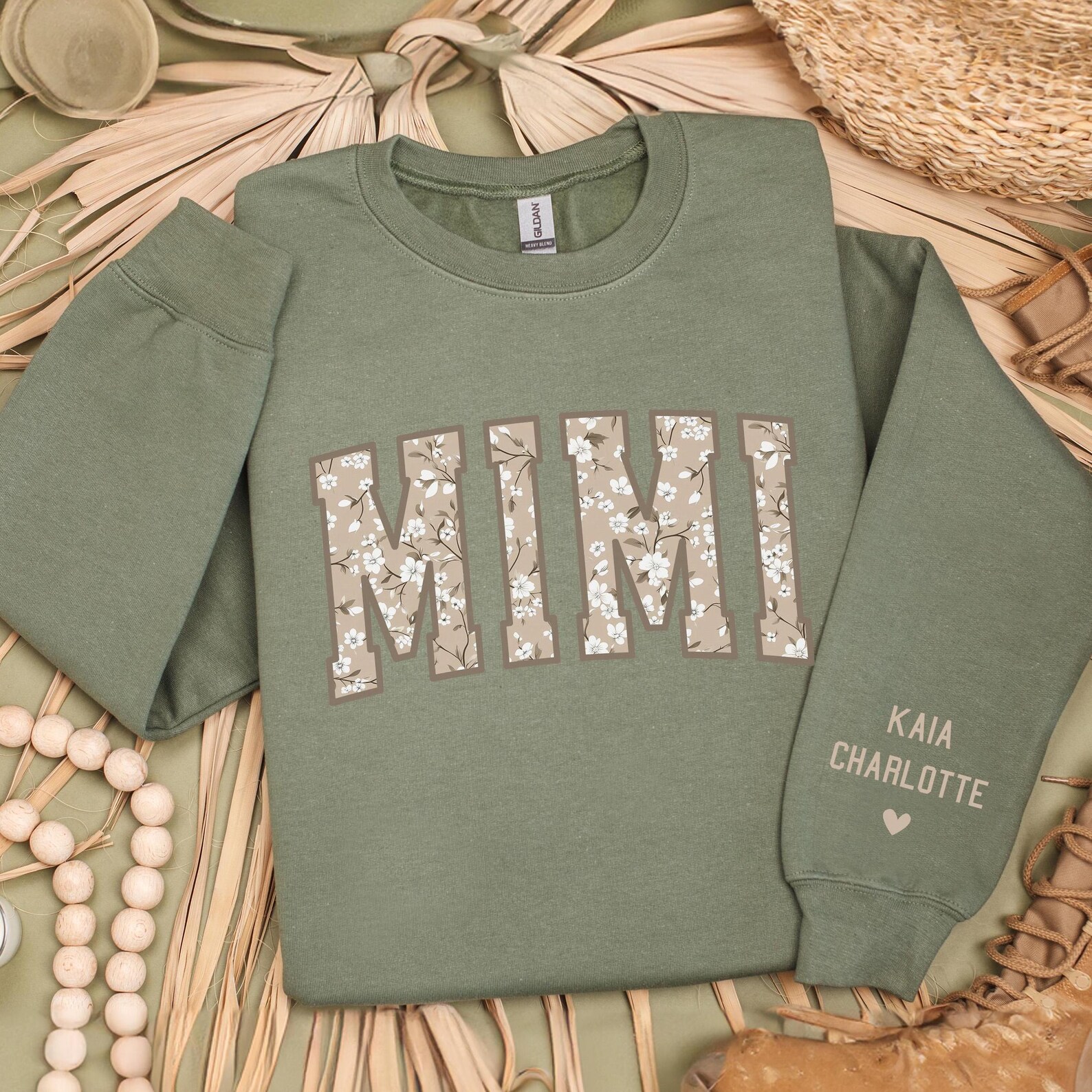 Personalized Mimi Sweatshirt Names on Sleeve Custom Mimi Gift From ...