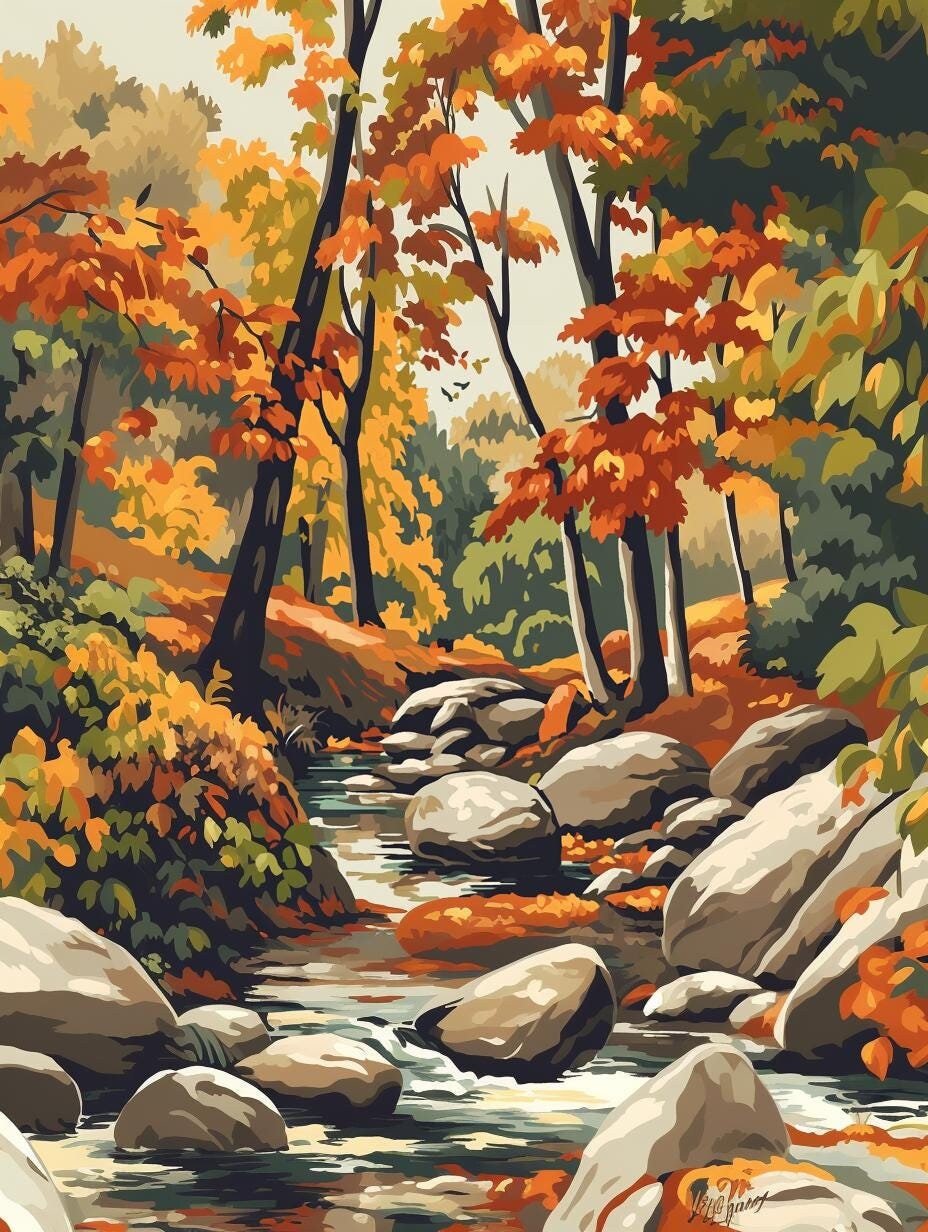 Forest Paint by Numbers Kit: A Relaxing Hobby, Mindful Gift - Etsy