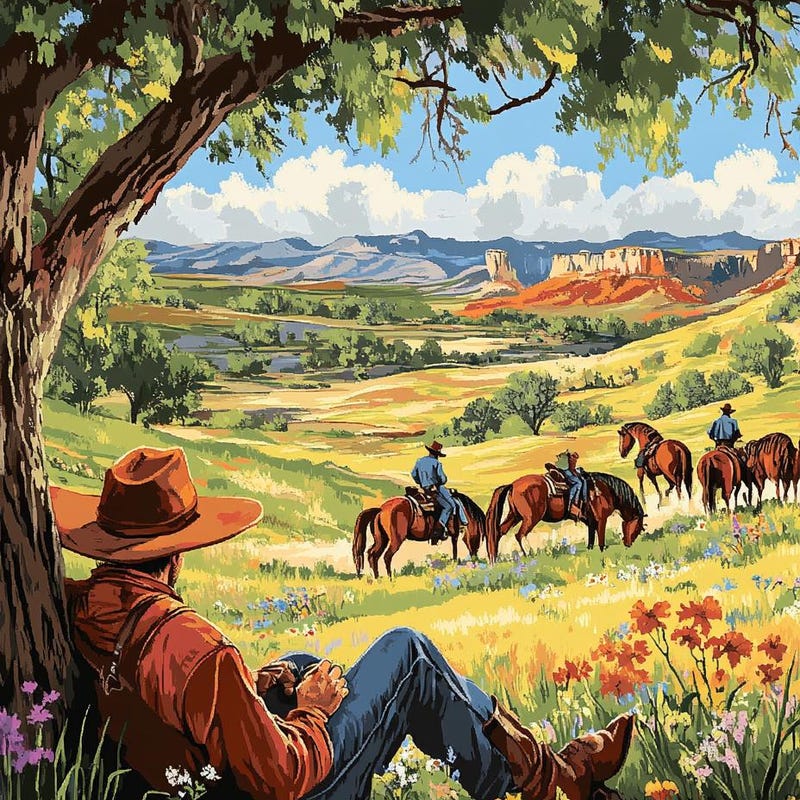 Cowboy Color by Numbers - Etsy