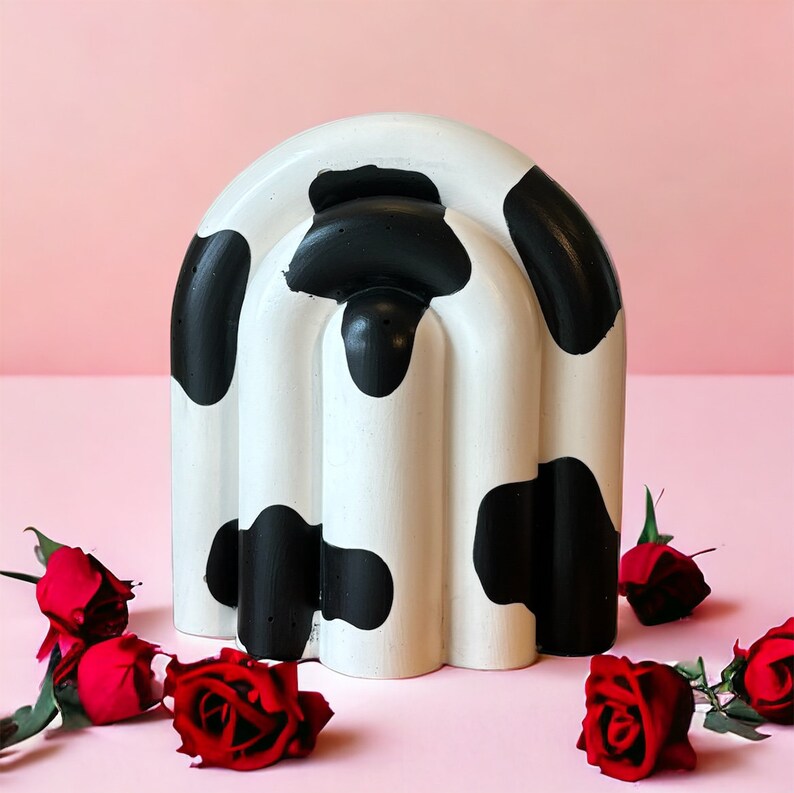 Cow Print Arch Bookend - Etsy