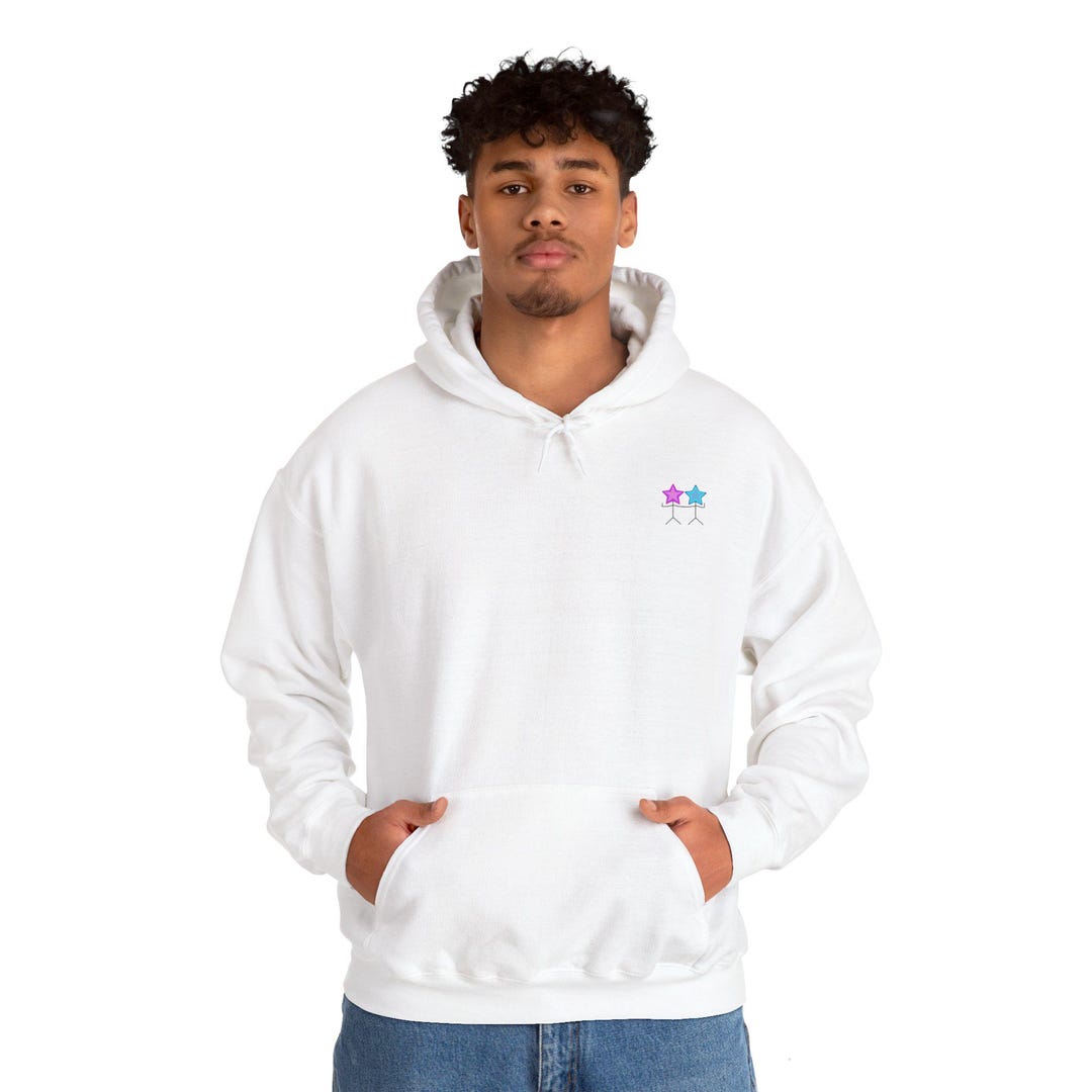 Fun Stickman Logo Hoodie With Kangaroo Pocket and Drawstring Hood ...