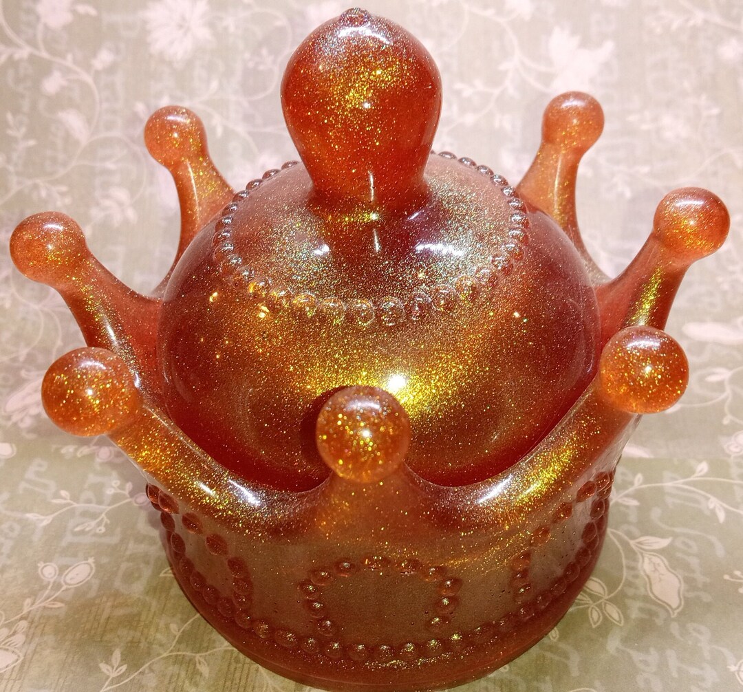 Resin Crown Jar With Lid - Etsy
