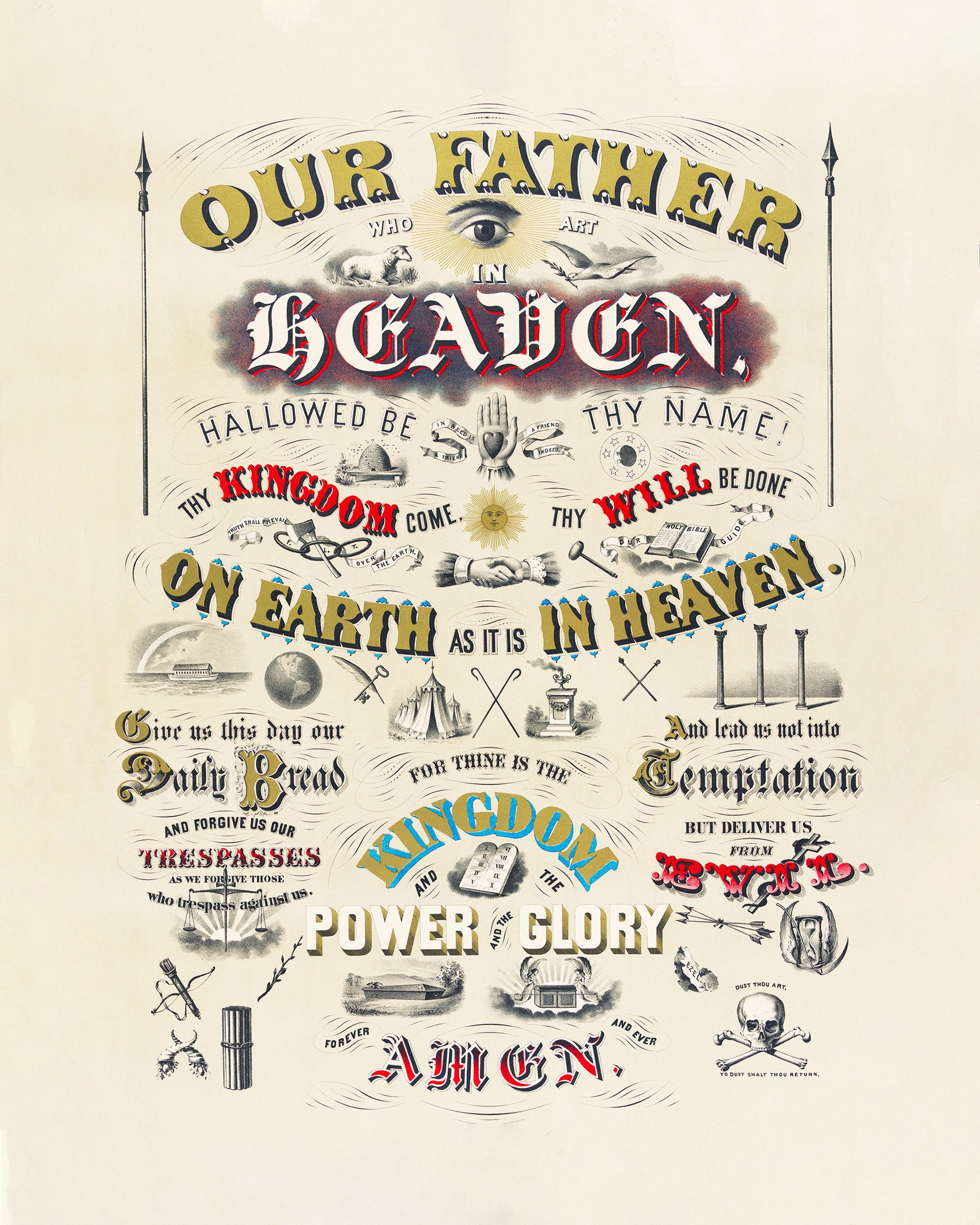 Our Father Who Art in Heaven Prayer Poster - Etsy